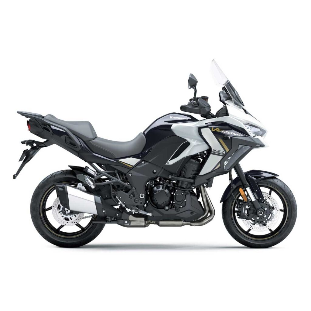Kawasaki Versys 1100 S (2025) - Pearl Robotic White / Metallic Diablo Black - Motobox